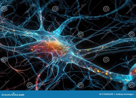 Abstract Neuron Cell Science Illustration Cell Health Science Generative Ai Stock Illustration