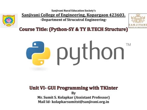 Gui Programming With Tkinter And Tkinter Widgetspdf