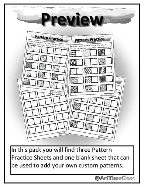 Pattern Practice Sheet By Arttimeclass Tpt