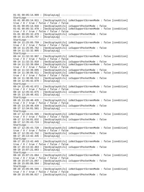 Display Setting Logs Pdf
