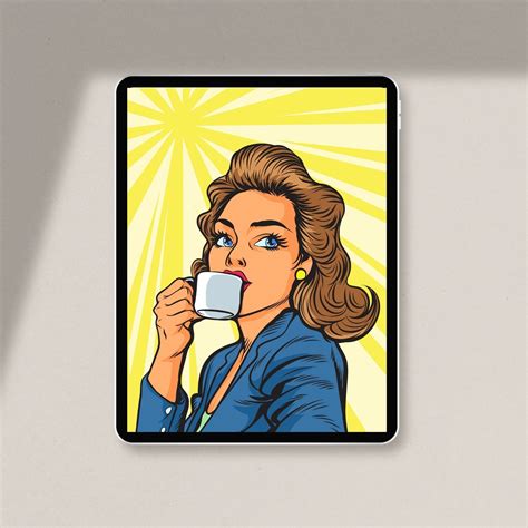 Pop Art Comic Girl 1960s Pop Art Vintage Comic Poster Cool Woman Pop Print A Woman
