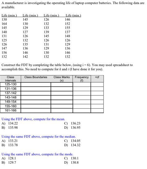 Solved Using The Fdt In Problem Above What Is The Variance