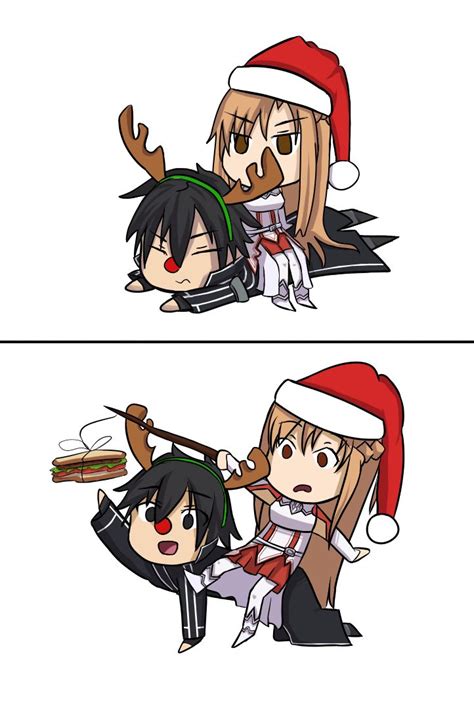 Christmas Festivity With Kirito And Asuna Sword Art Online Meme