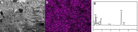 eds mapping and element analysis on rgo apt nzvi 1 2 a sem image b