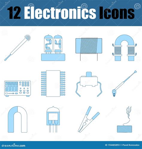 Electronics Icon Set Stock Vector Illustration Of Work 194485893