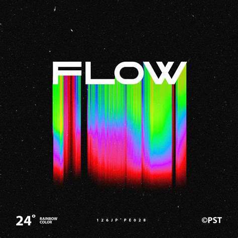 Rainbow Vhs Distortion Text Effect Cover Art Design Free Template