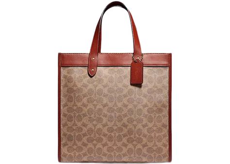 Coach Tote In Signature Canvas With Horse And Carriage Print Field