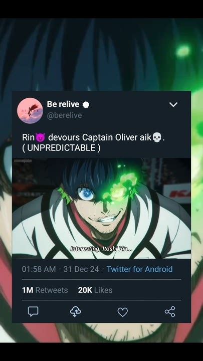 Rin Devour Captain Oliver Aiku 🤯 Insane 😈☠️ Bluelock Bluelockedit