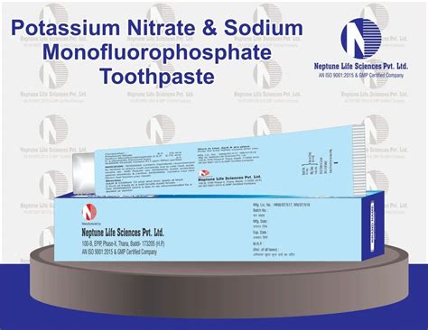 Potassium Nitrate Sodium Monofluorophosphate Toothpaste Packaging Size