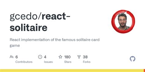 Github Gcedoreact Solitaire React Implementation Of The Famous Solitaire Card Game