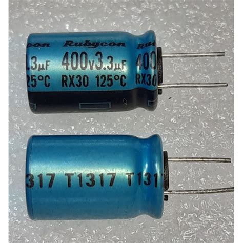 Rubycon Rx30 33uf 400v 125° ตัดขา Capacitor ตัวเก็บประจุ คาปาซิเตอร์ Rx 30 33 Uf Rx Shopee
