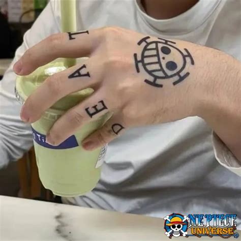 Trafalgar Law Hand Tattoo Death Sticker Cosplay One Piece Universe Store