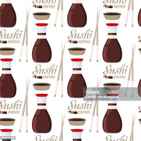 스시 롤 사시 미 해산물 생선 쌀 원활한 패턴 신선한 간장 일본의 식사 마 키 원시 새우 일본 음식 배경 레스토랑 전통적인 아시아 요리 벡터 일러스트 레이 션 건강한 생활