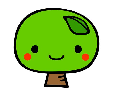 かわいい木の無料イラスト素材 イラスト無料素材かわいい系