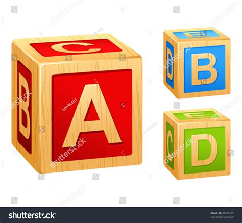 Alphabet Cubes Letters Abc Stock Vector Shutterstock