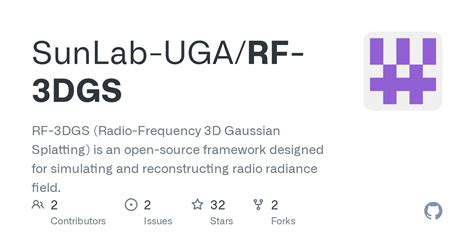 Github Sunlab Uga Rf Dgs Rf Dgs Radio Frequency D Gaussian Splatting Is An Open Source
