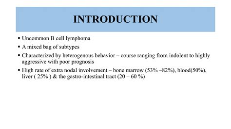 Mantle Cell Lymphoma Overview And Management Ppt
