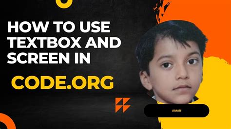 How To Use Textbox Make New Screen In Your App Code Org Video Youtube