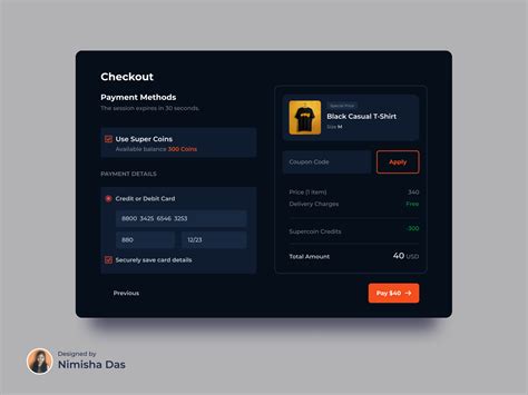 Modern Checkout Ui Design By Nimisha Das For Saffron Tech On Dribbble