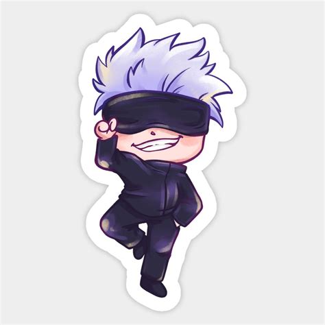 Gojo Satoru By Biillustrationid Chibi Anime Anime Stickers