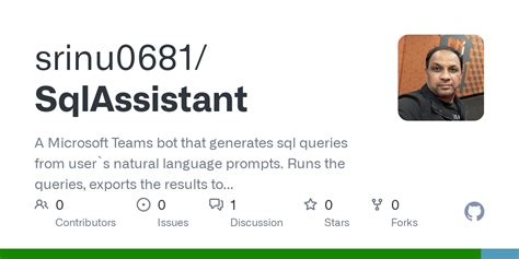 Github Srinu0681sqlassistant A Microsoft Teams Bot That Generates