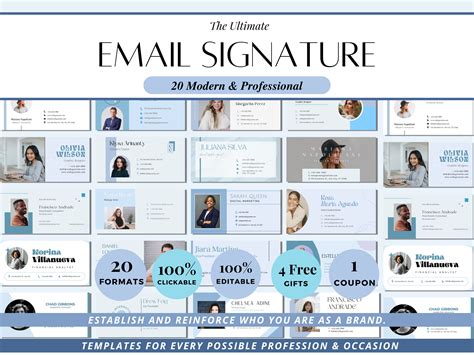 Gmail Email Signature Template Modern Email Signature Etsy