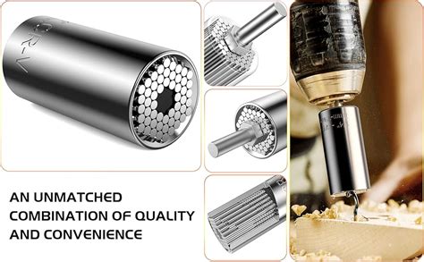 Gifts For Men Super Universal Socket Tool Stocking Stuffers For Men 7 19mm Socket Wrench Set