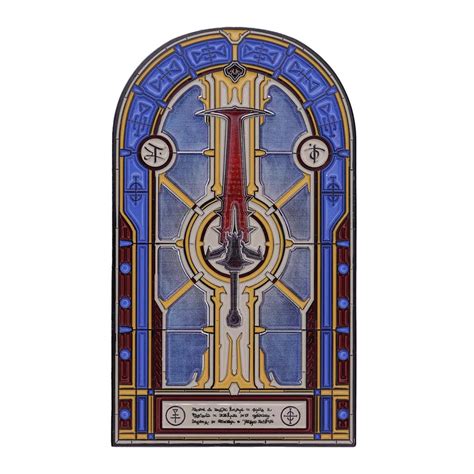 Doom Crucible Sword Stained Glass Window Ingot Free Shipping