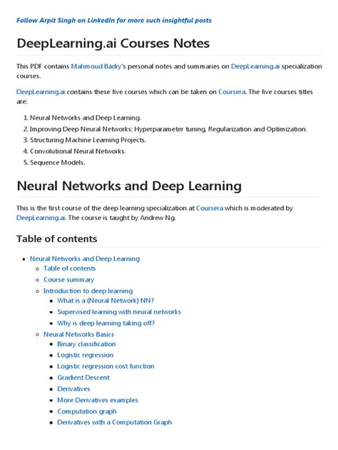 Deep Learning Andrew Ng Pdf Artificial Neural Network Deep Learning