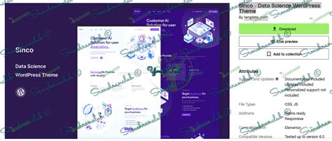 sinco data science wordpress theme