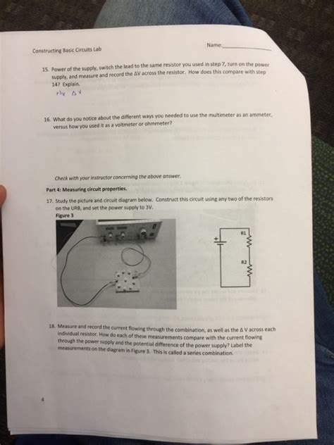 Solved Constructing Basic Circuits Lab How To Measure And Chegg