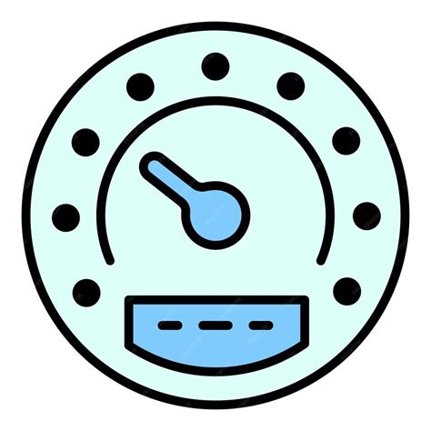 Premium Vector Digital Speedometer Icon Outline Digital Speedometer Vector Icon Color Flat