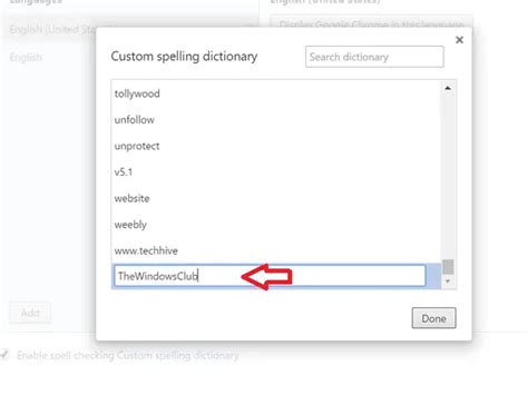 Add Or Remove Words From Chrome Spelling Dictionary