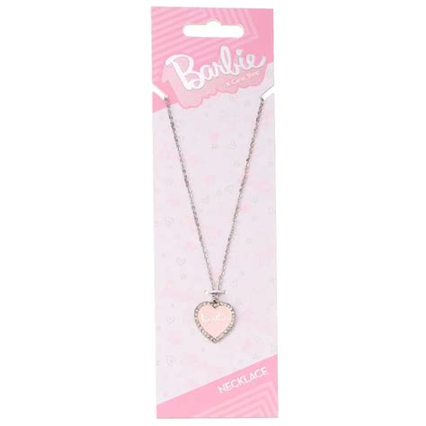Encantador Collar De Corazón Rosa De Barbie