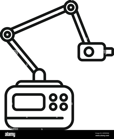Examination Scan Icon Outline Vector Checkup Body Xray Person Scan Machine Stock Vector Image