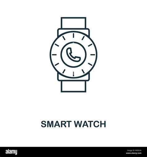 Smart Watch Icon Monochrome Style Design From Visual Device Collection Ui Pixel Perfect