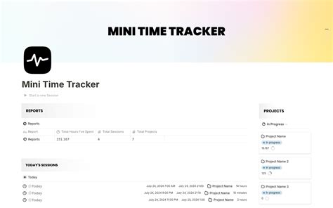 Time Tracker Time Log Project Timer Template By Mrpugo Notion Marketplace