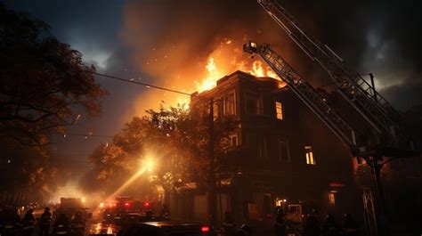 Premium Photo Render A Scene Of Fire Department Deploying Background