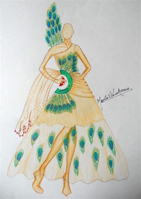 Dress Inspired By Peacock Mood Board Fashion Inspiration Dress