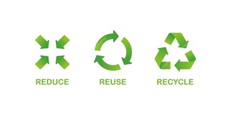 Premium Vector 3r Symbol Reduce Reuse Recycle Illustration Vector