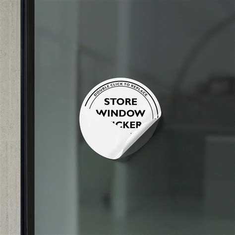Free Store Window Sticker Mockup Psd Template Mockup Den