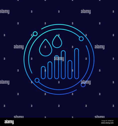 Rainfall Graph Icon Linear Design Stock Vector Image And Art Alamy
