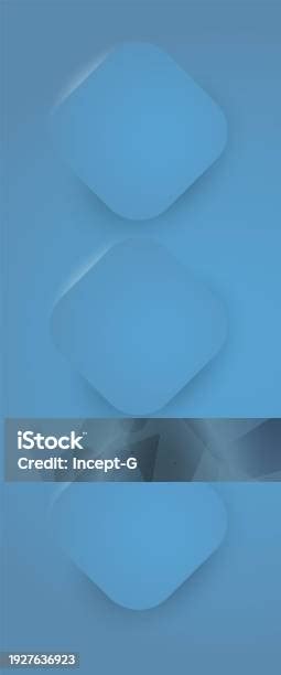 Set Of Three Blue Abstract Polygons Shapes Backdrop For Cosmetic Product Collection Of 3