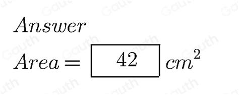 Solved Find The Area Of The Figure Pictured Below Area Cm 2