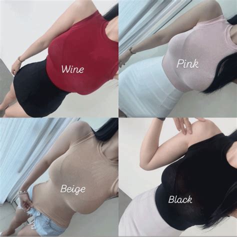 당일 글램 시스루 라운드 나시 티 고퀄 국내생산 스판 쫀쫀 민소매 유넥 기본 이너티 베이직 소재굿 신축성 들뜸제로 섹시룩 글램룩 페스티벌 사계절용 4color 에이블리