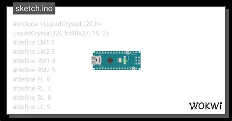 Robot Movment Led Icd Wokwi ESP STM Arduino Simulator