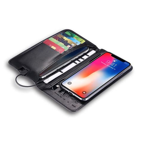 5000mah Wallet Leather Bag Pocket Power Bank With Or Without Wireless