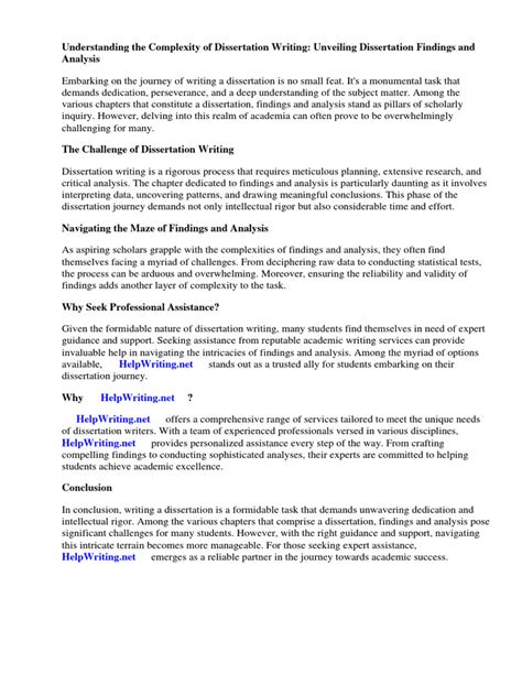 Dissertation Findings And Analysis Pdf Thesis Methodology