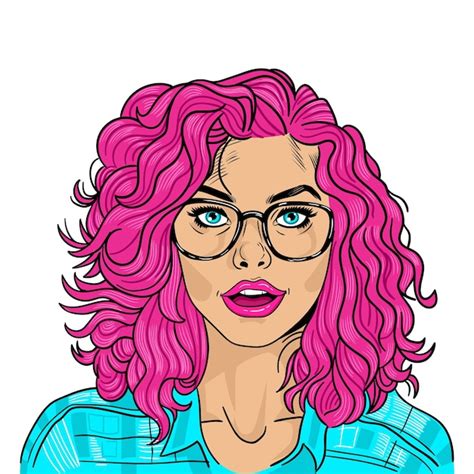 Premium Vector Beautiful Woman With Red Hair Pop Art Retro