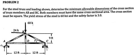 Solved Problem 2for The Steel Truss And Loading Shown
